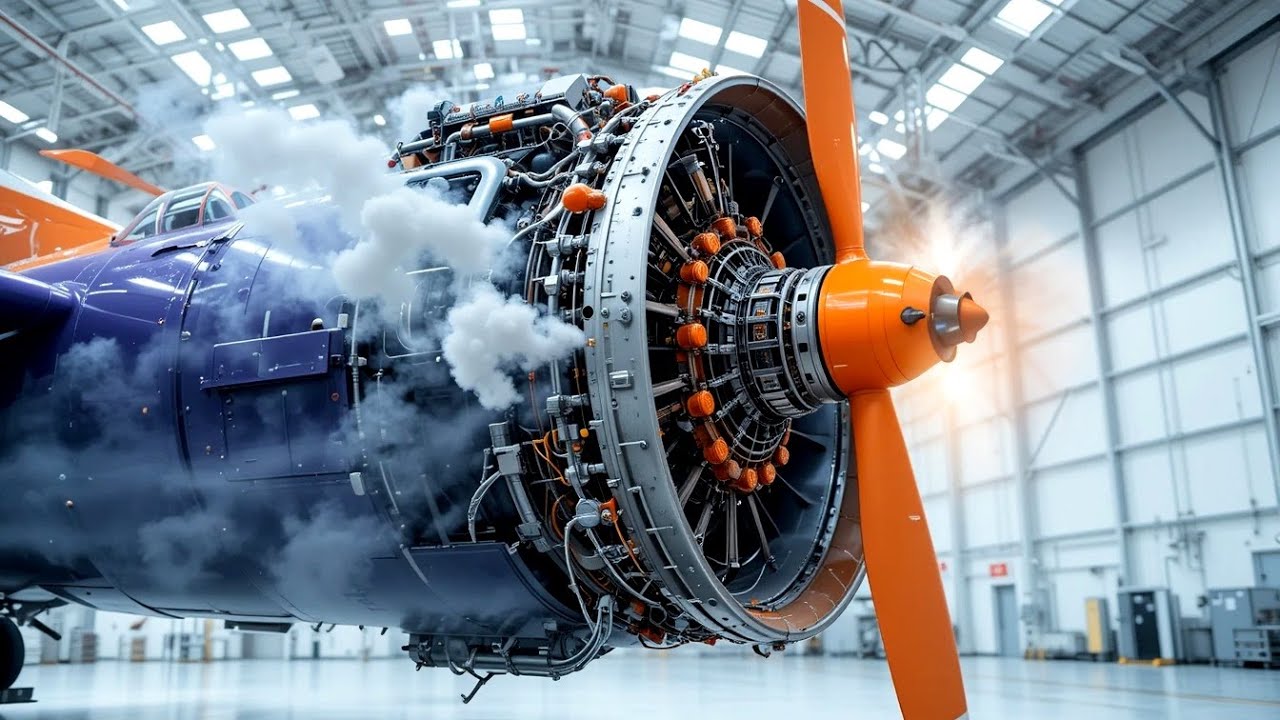 Rare Old PROPELLER ENGINES Cold Starting Up and Heavy Sound - YouTube