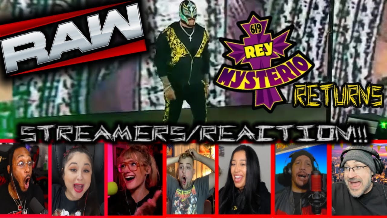 REY MYSTERIO Returns! Streamers Reaction Compilation | WWE RAW Nov 3rd ...