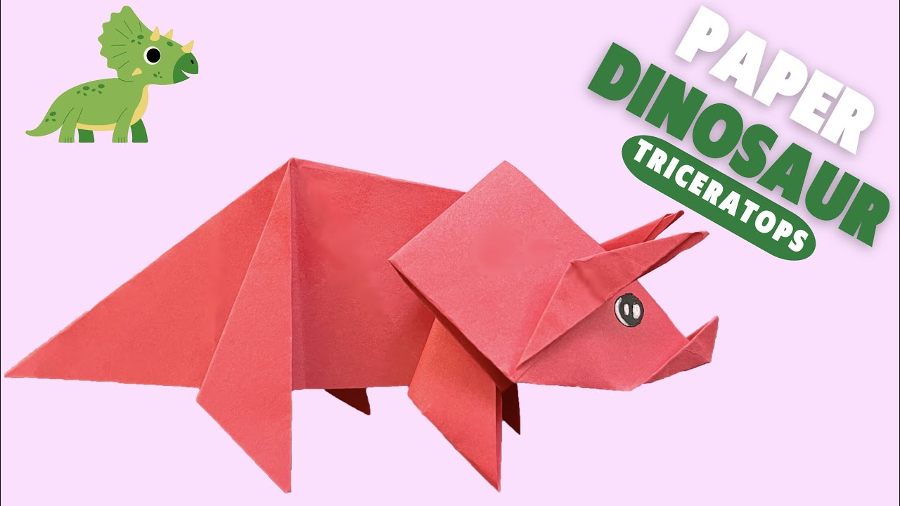 Origami Paper Dinosaur | How To Make an Origami Dinosaur Triceratops ...