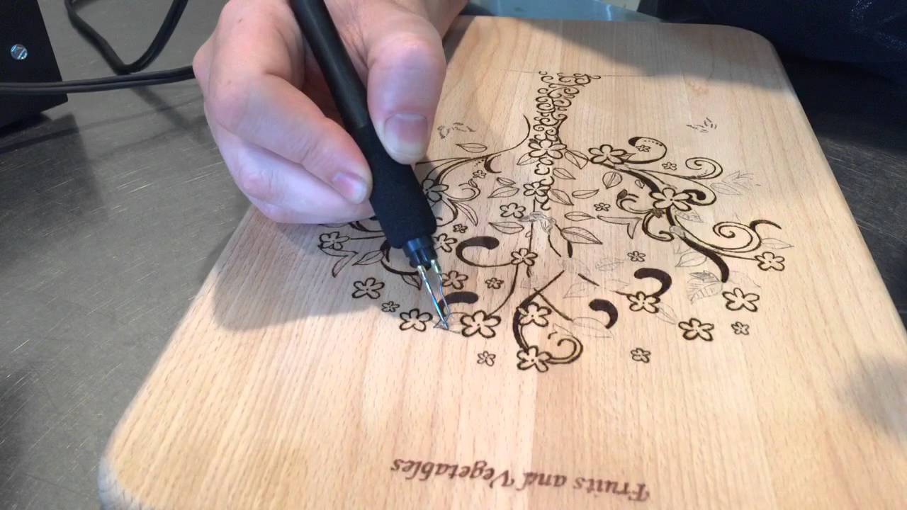 Pyrography time lapse - YouTube