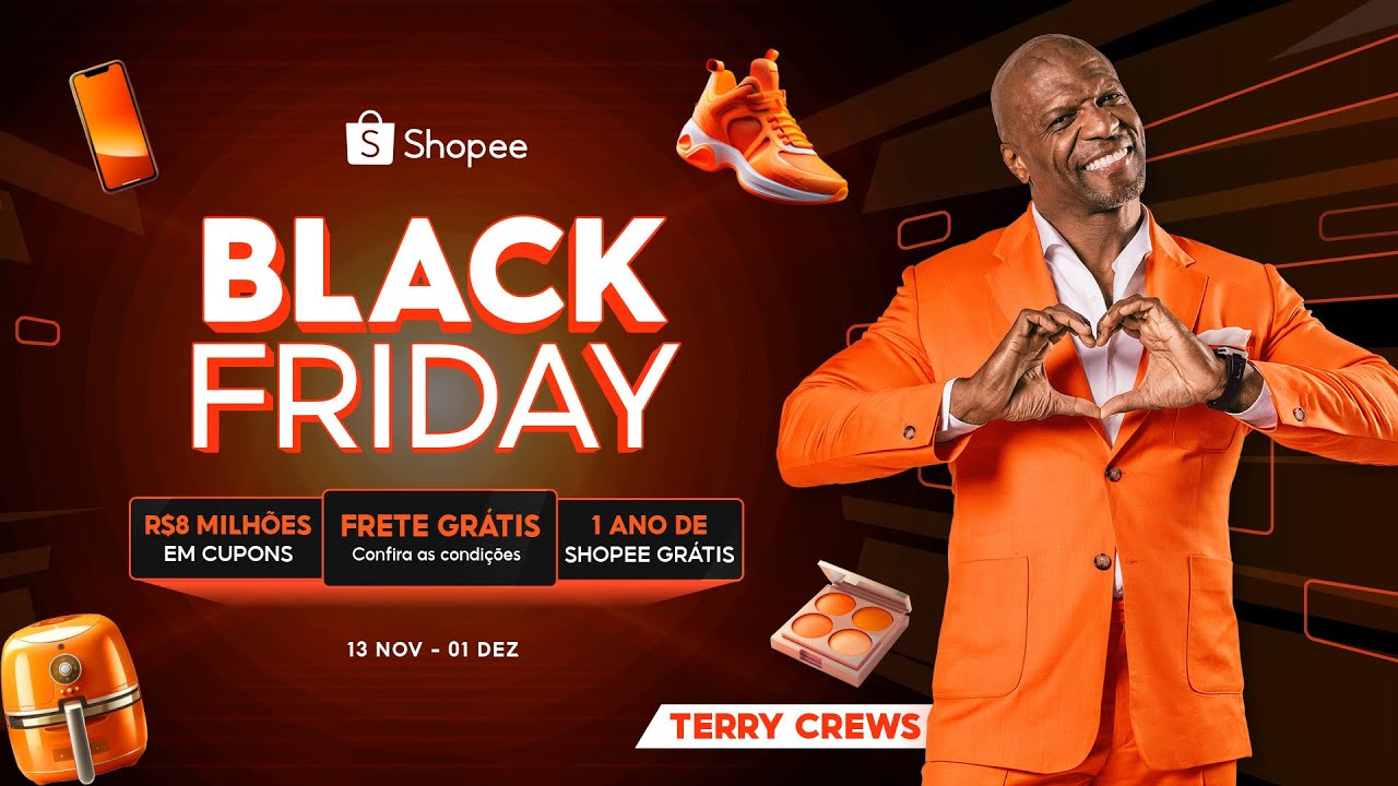 Black Friday Shopee com Terry Crews CANTANDO em português! 🧡 | # ...