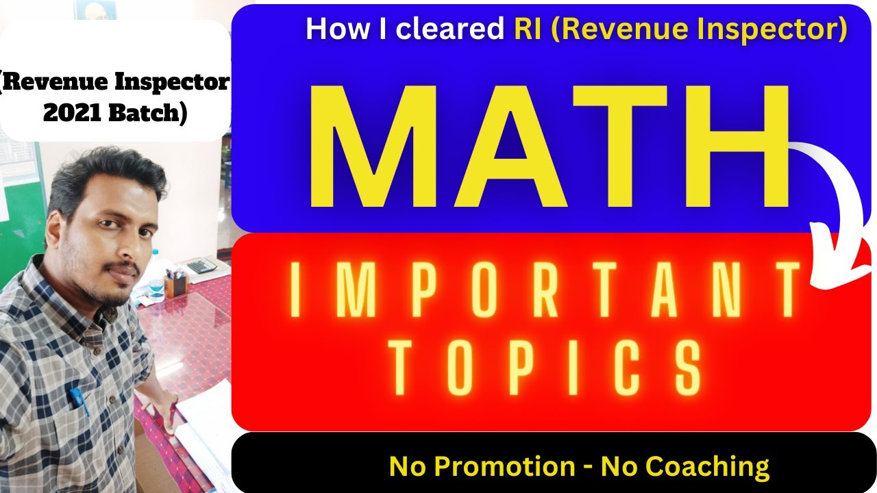 Math Important chapters | MATH STRATEGY | ***Self Preparation ...