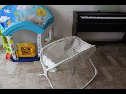 Cuna mecedora Ingenuity Moonlight Rocking Sleeper - YouTube