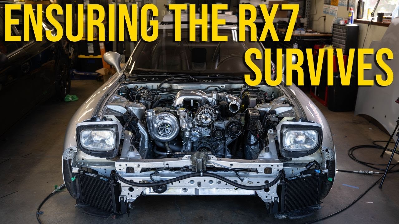 DIY Mazda RX7 Dual Oil Cooler Set up - YouTube