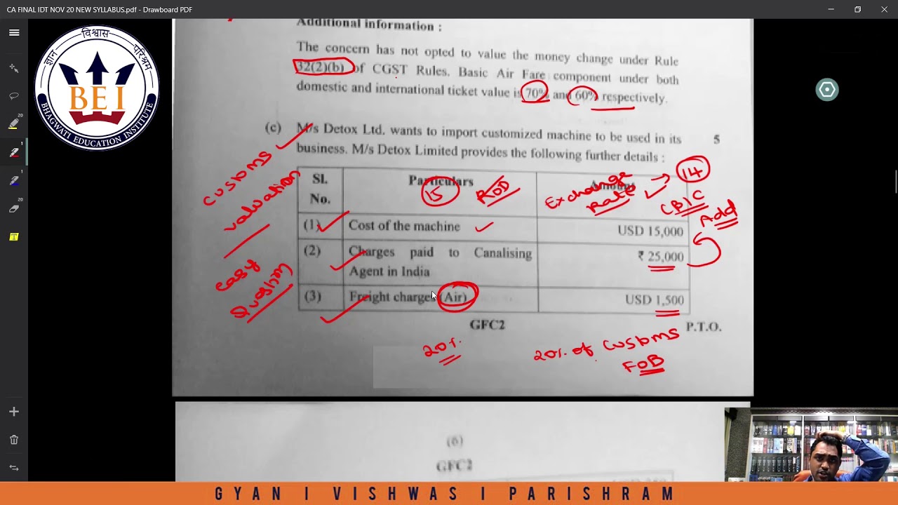 CA Final IDT [Nov 2020] Paper Analysis (solution) by CA Rohit R - YouTube
