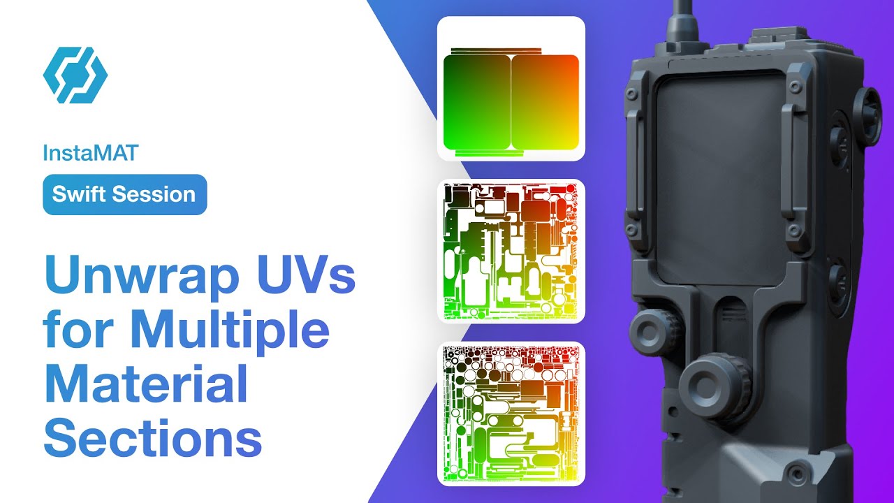 Automatic UV Unwrapping Multiple Material Sections in InstaMAT Studio ...