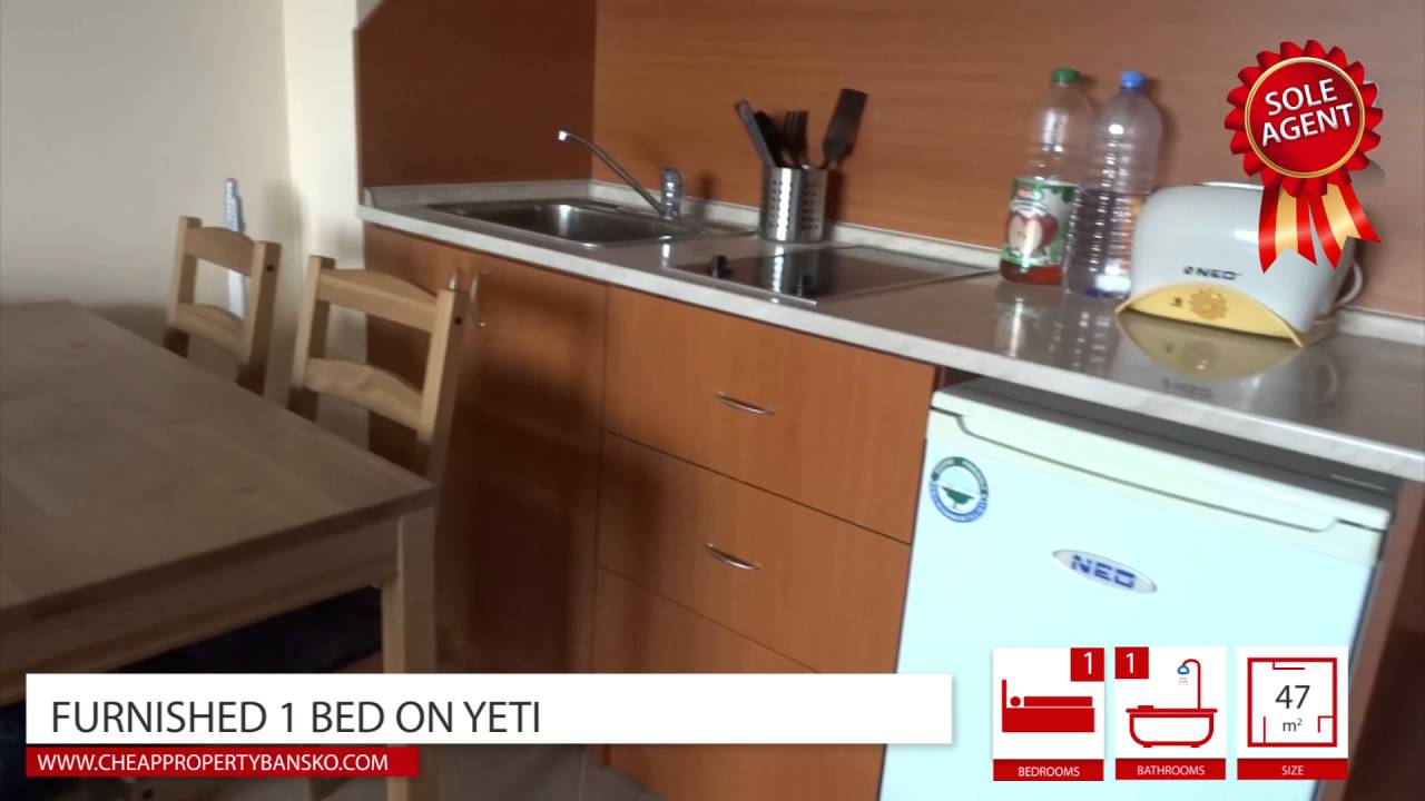 For Sale! Furnished 1 bed on Yeti, Bansko, Bulgaria - YouTube