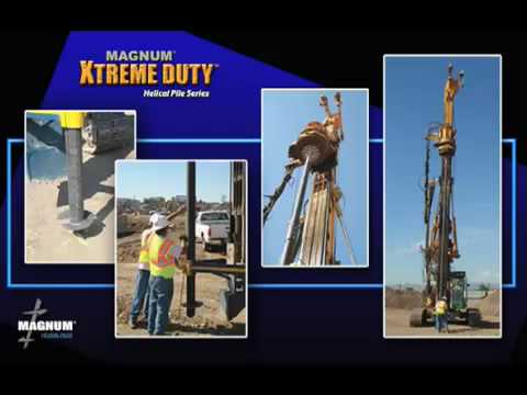 magnum helicals for foundation repair and new construction - YouTube