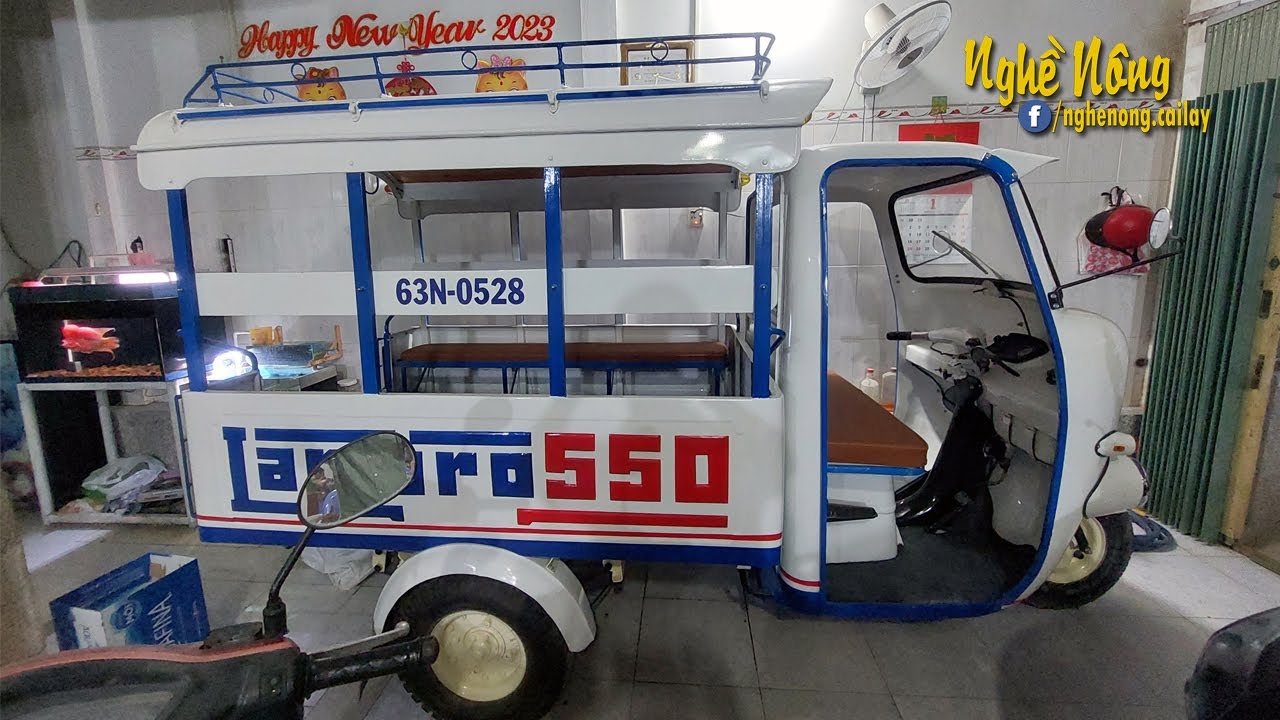 Xe lam màu trắng ở miền Tây - Lambro 550 - YouTube