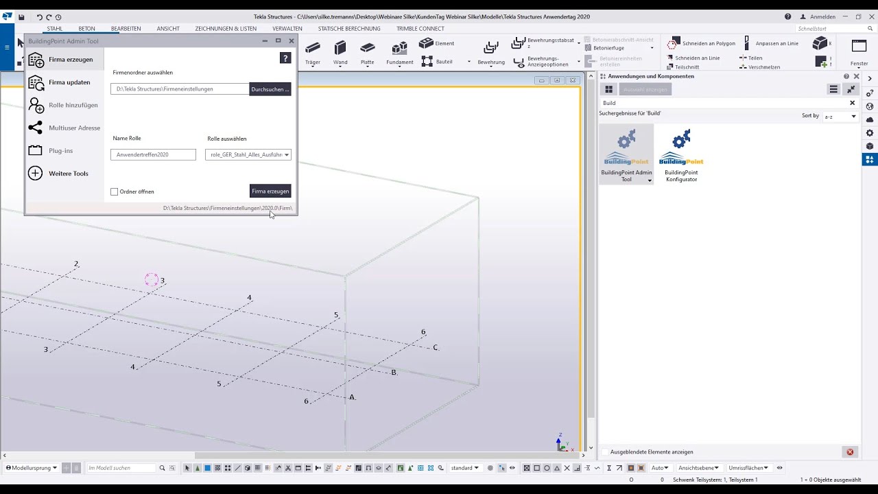 Admin Tool - Tekla Structures 2020 - YouTube