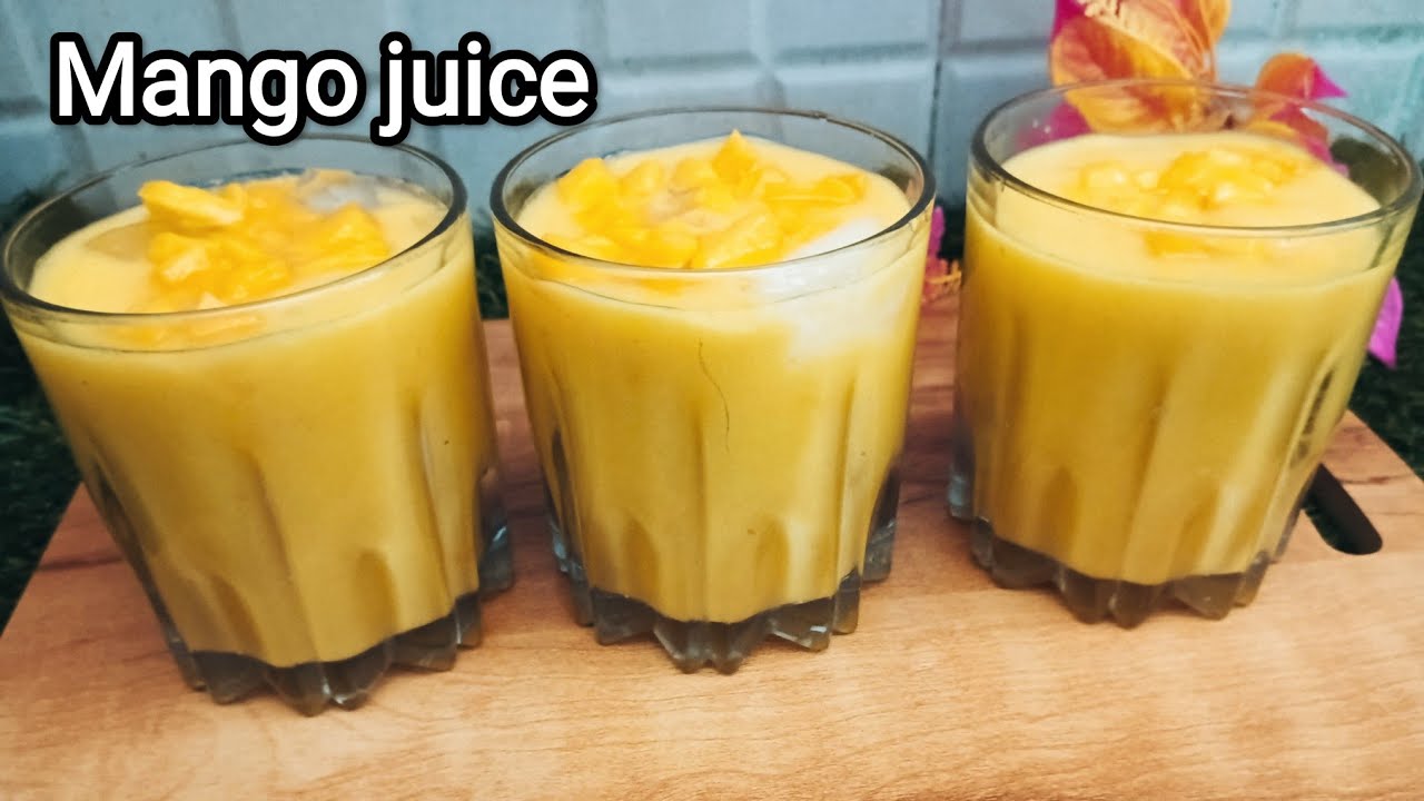 Mango juice | how to make mango juice at home | mango juice ghar pe banane ka asaan recipe - YouTube