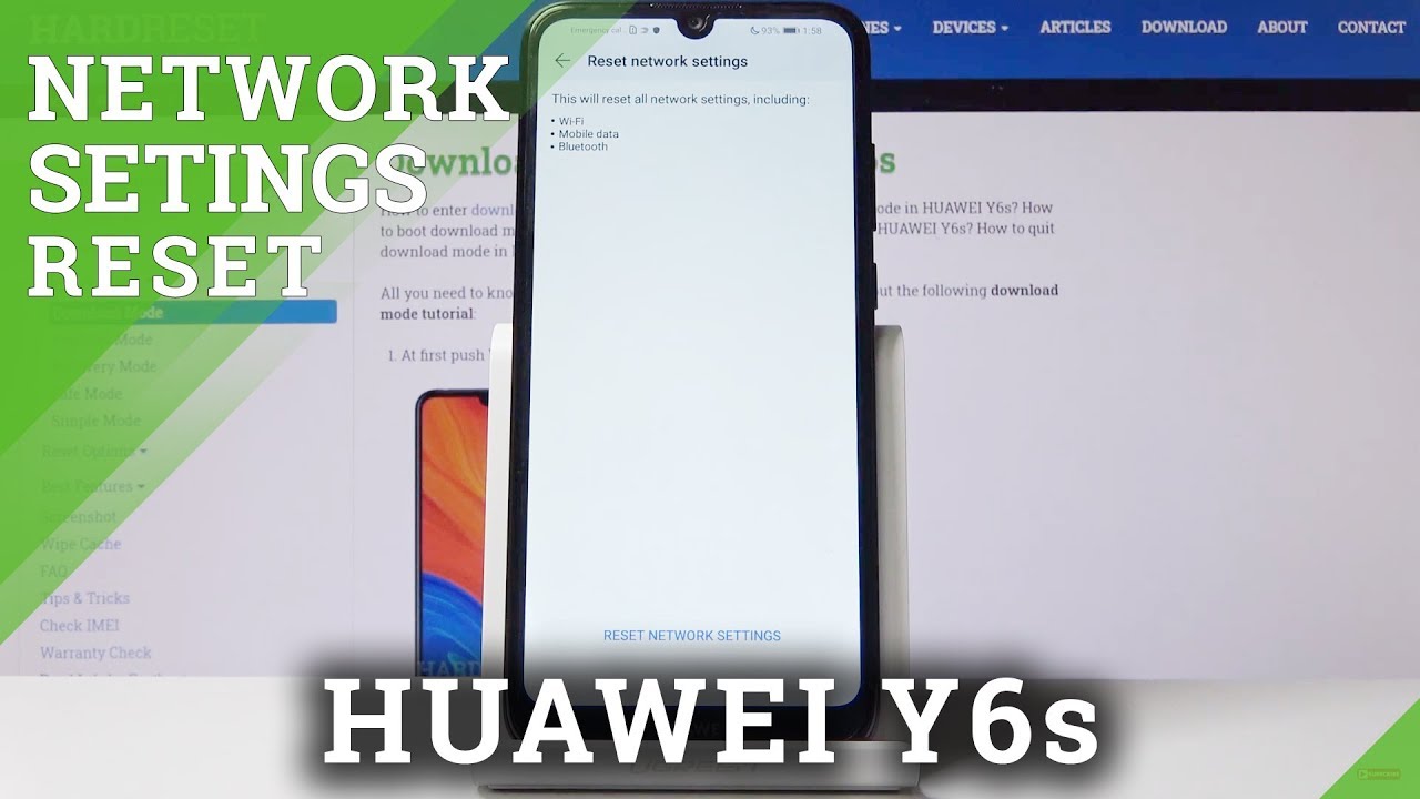 How to Reset Network Settings in HUAWEI Y6s – Reset Connection - YouTube