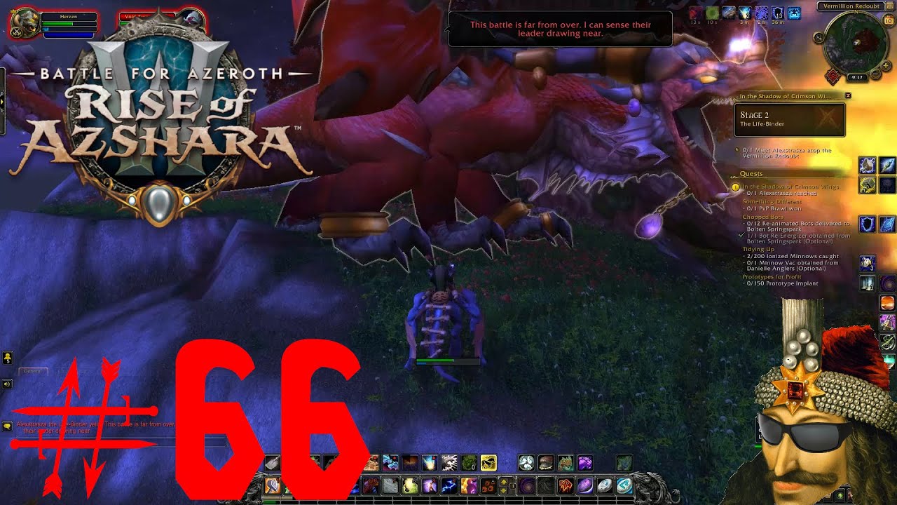 WOW BFA Gameplay Part 66 - Saving the Red Dragonflight - YouTube