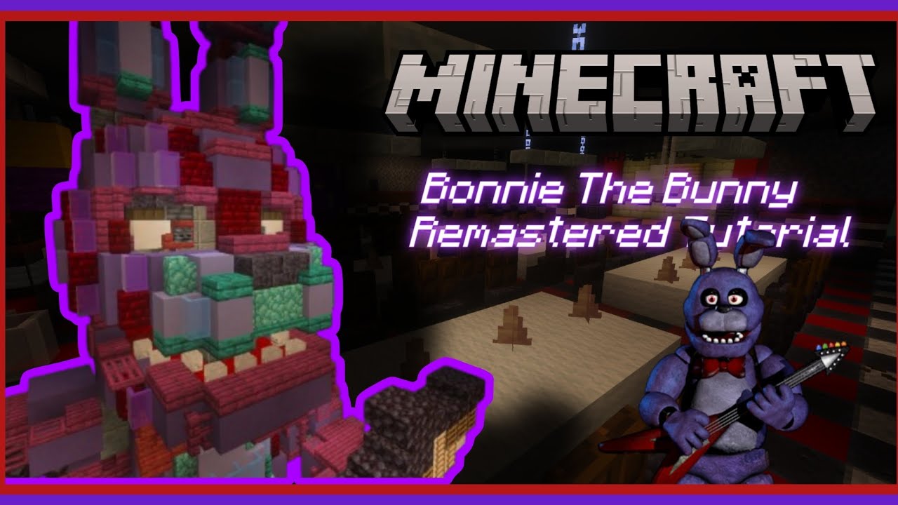 How to Build Bonnie The Bunny - Minecraft FNAF Remastered Tutorial ...