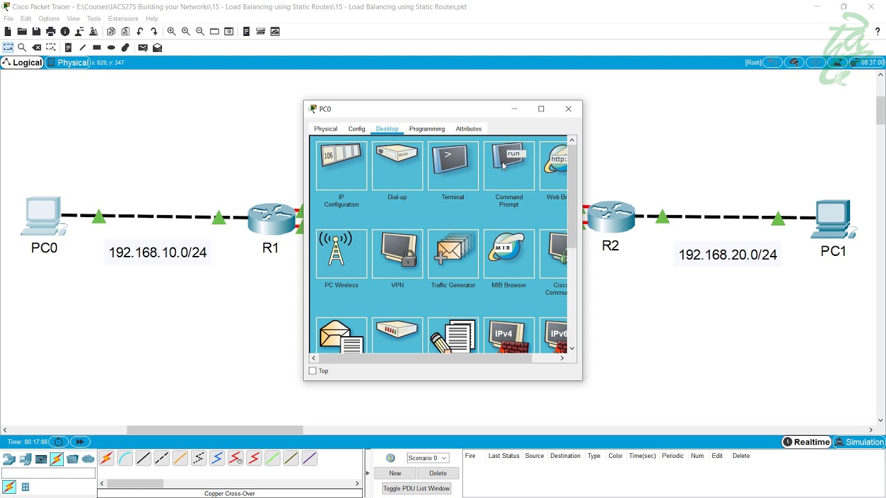15 - Load Balancing using Static Routes (Packet Tracer) - YouTube