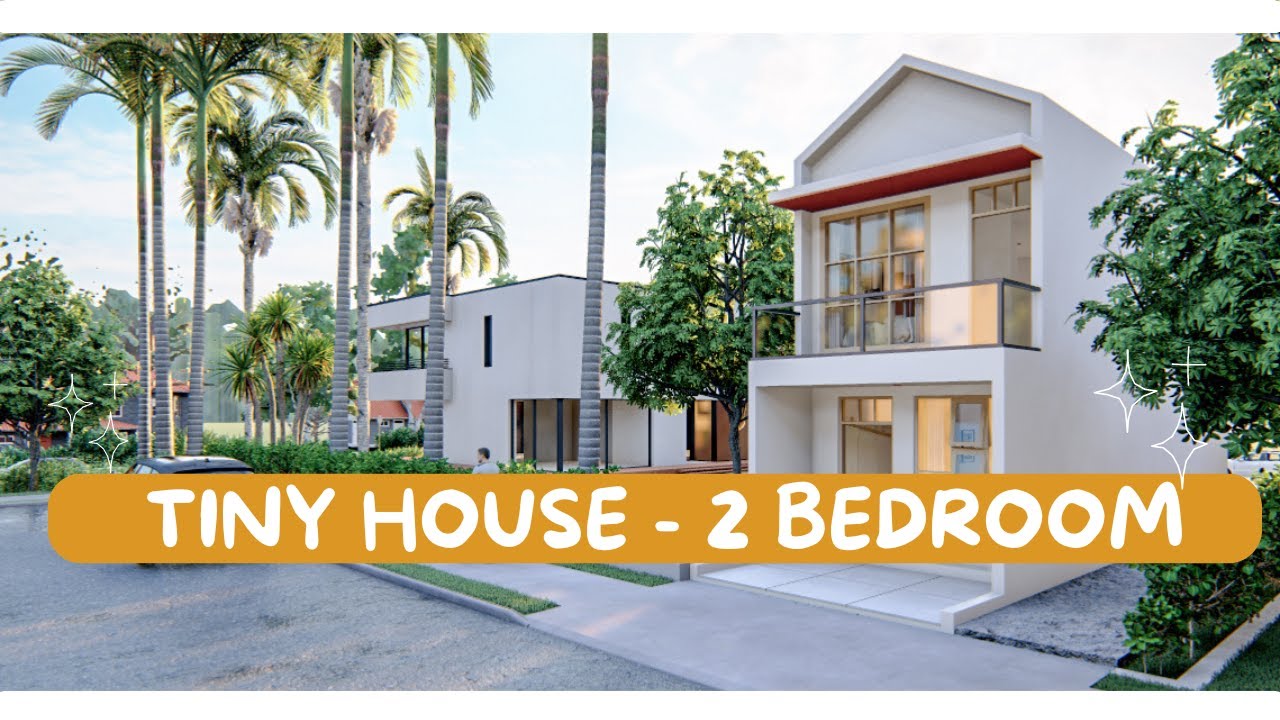 The tiny house is 4 meters wide and has 2 bedrooms - YouTube