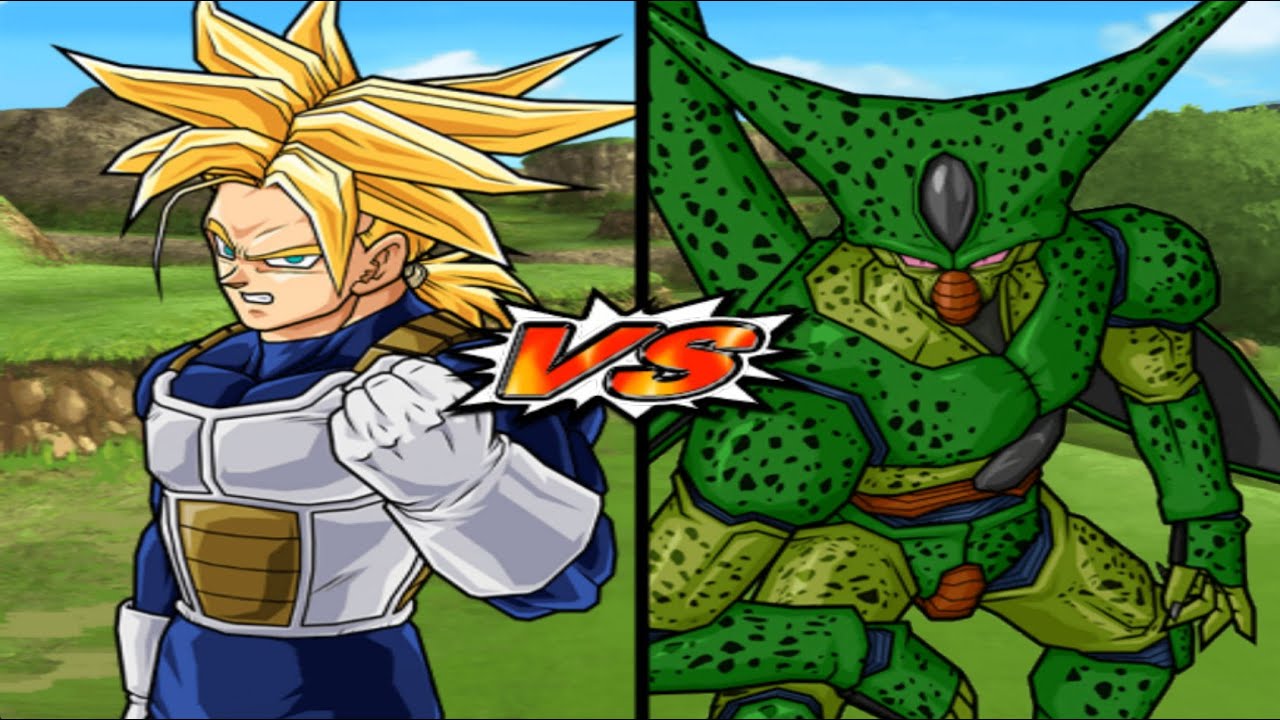DBZ Sparking! METEOR トランクス(格闘)SS VS セル第一形態 【スパーキングメテオ】 - YouTube