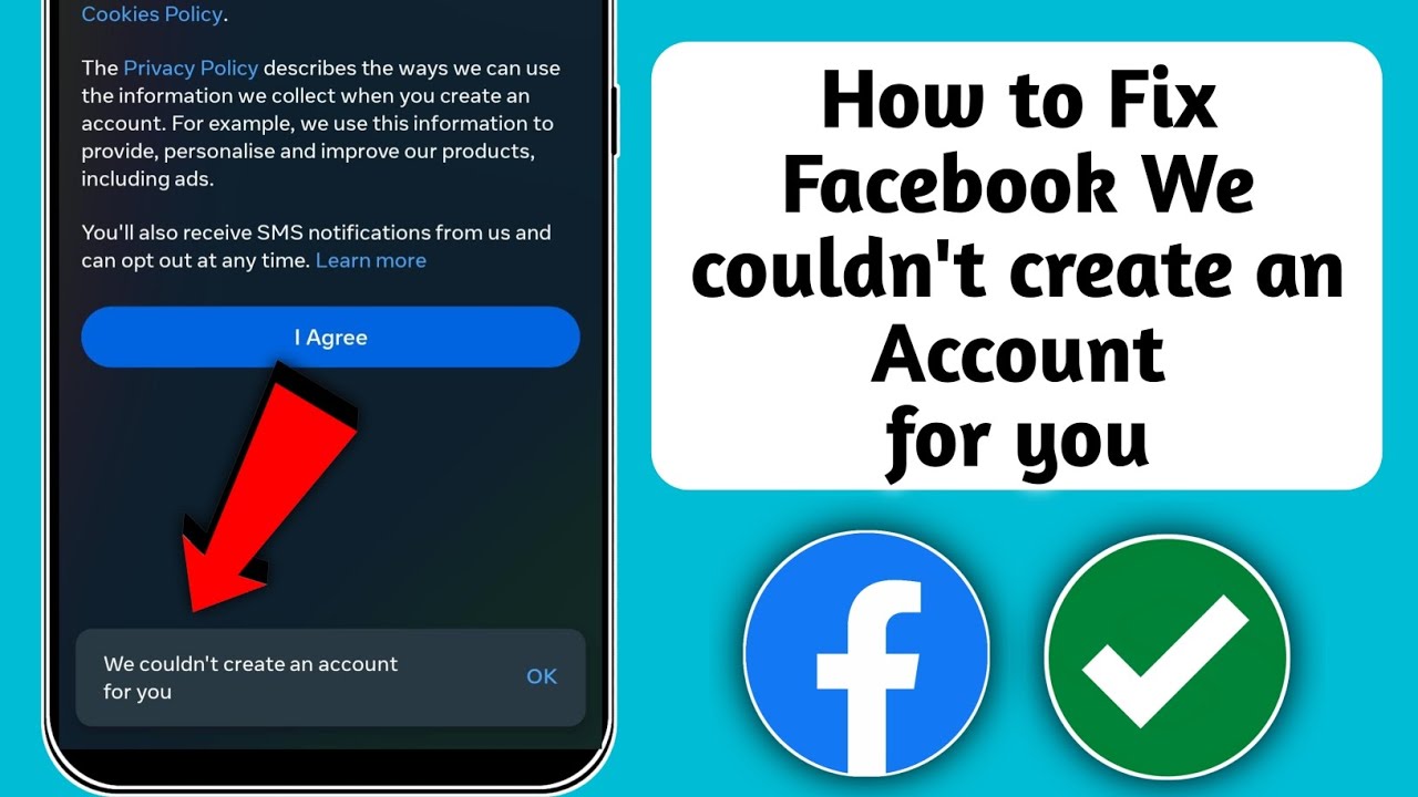 How to Fix Facebook We couldn't create an account for you | Facebook ...