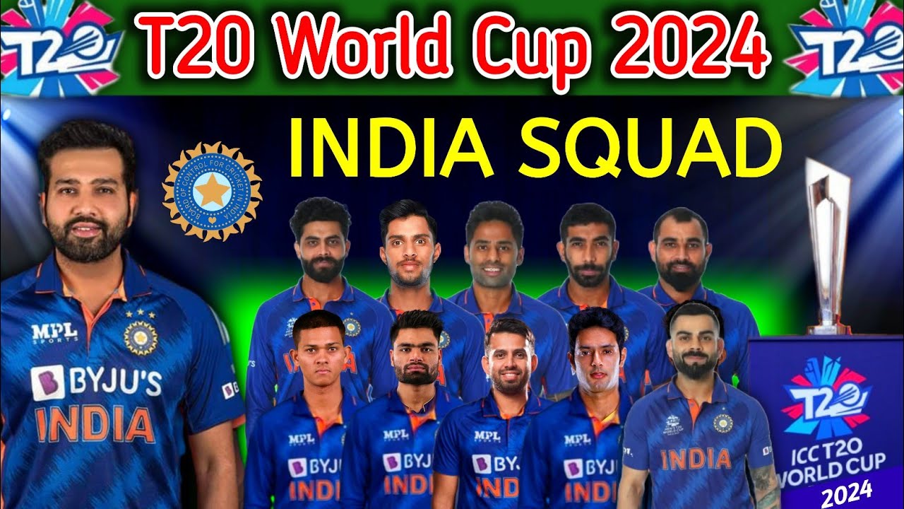 ICC T20 World Cup 2024 | India 16 Members Best T20 Squad | India Squad ...