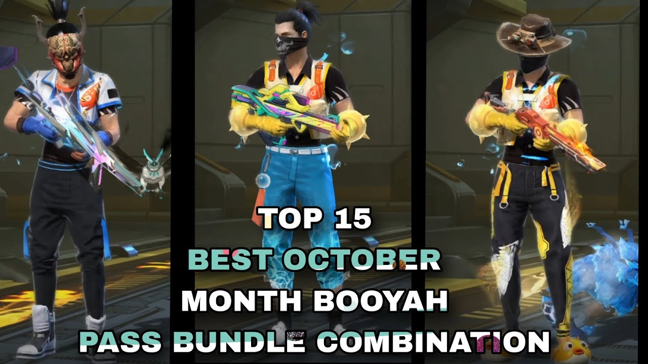 TOP 15 BEST OCTOBER MONTH BOOYAH PASS BUNDLE COMBINATION #freefire # ...