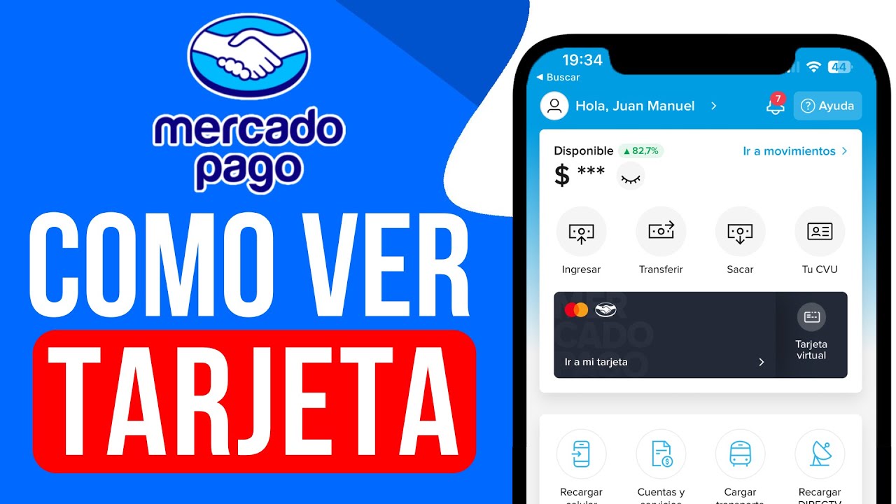 Cómo VER los NUMEROS de mi TARJETA de MercadoPago | Como usar la ...
