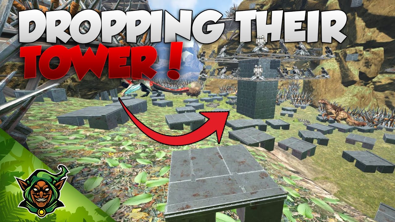 DROPPING AN ENEMY TOWER SO FAST! | ARK Small Tribes EP7 - YouTube