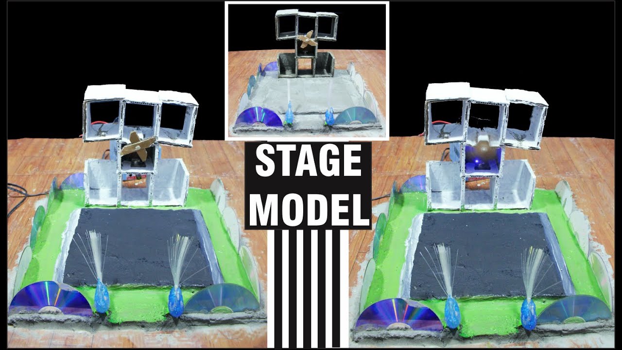 How To Make Cement Stage Model || Cement Craft Idea - YouTube