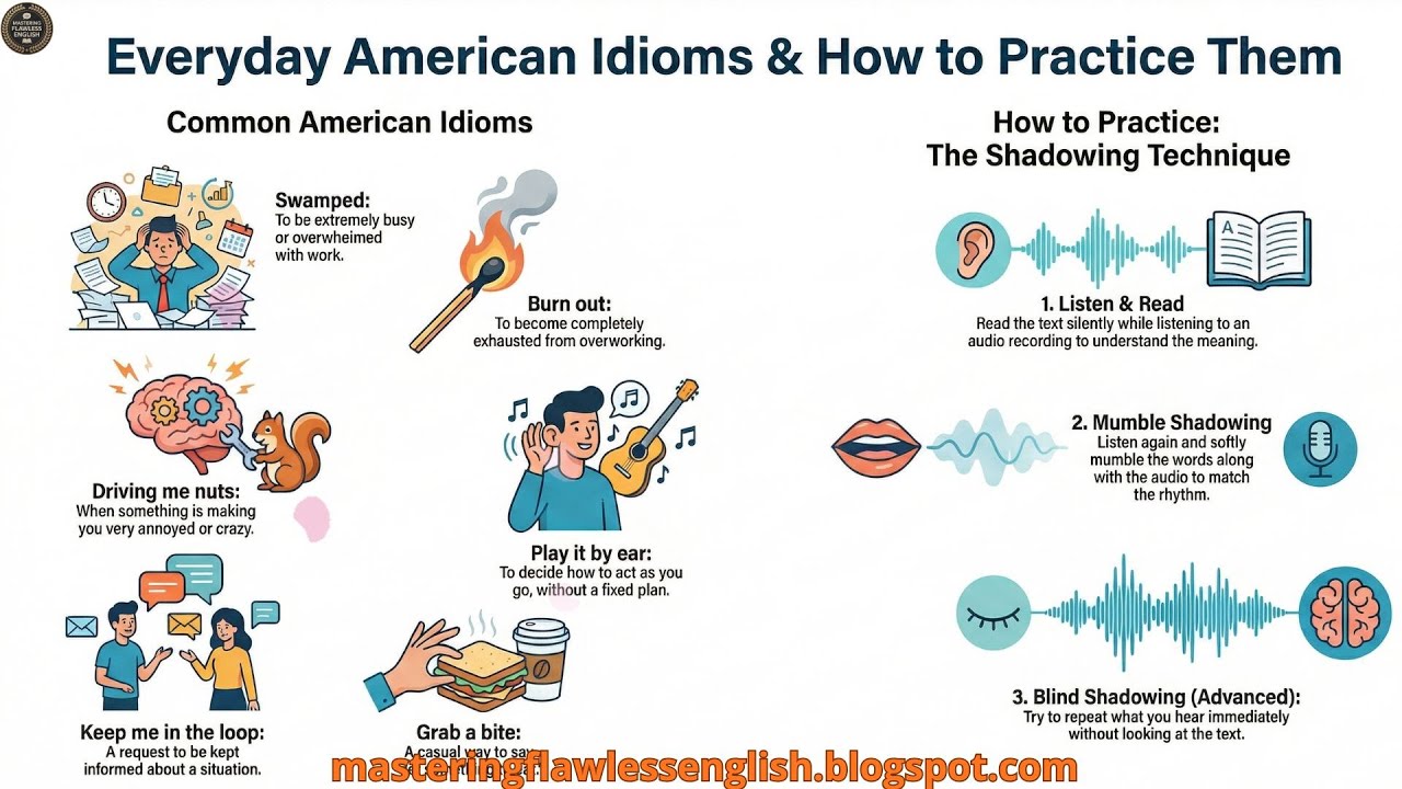 🗣️American English Idioms in Dialogue - How to Shadow In English - YouTube