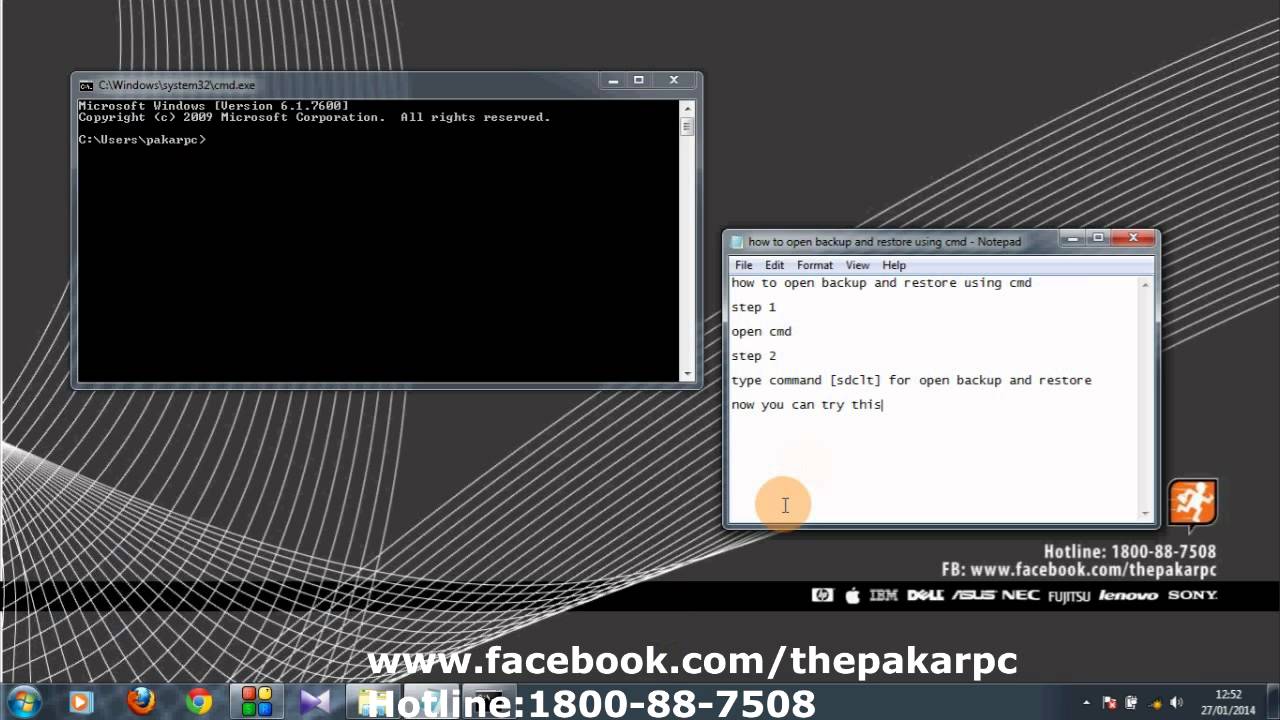 How To Open Backup And Restore Using CMD YouTube How To Open Backup And Restore Using CMD YouTube