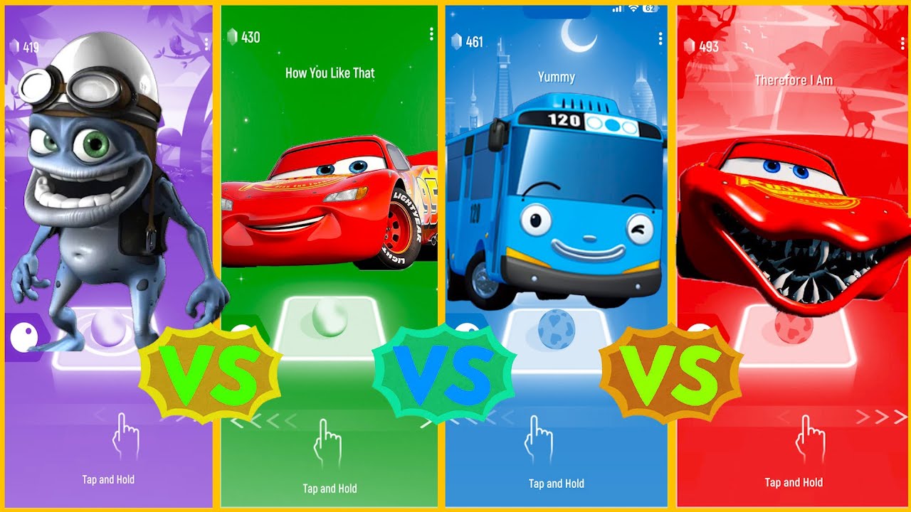 Crazy Frog 🆚 Lightning Mcqueen 🆚 Tayo The Little Bus 🆚 Mcqueen Eater ...