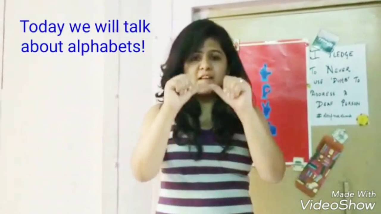 Alphabets in Indian sign language. - YouTube
