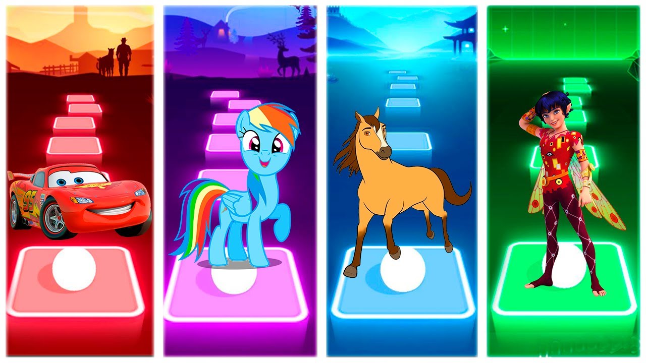 McQueen VS Rainbow Dash VS Cora VS Mo - YouTube