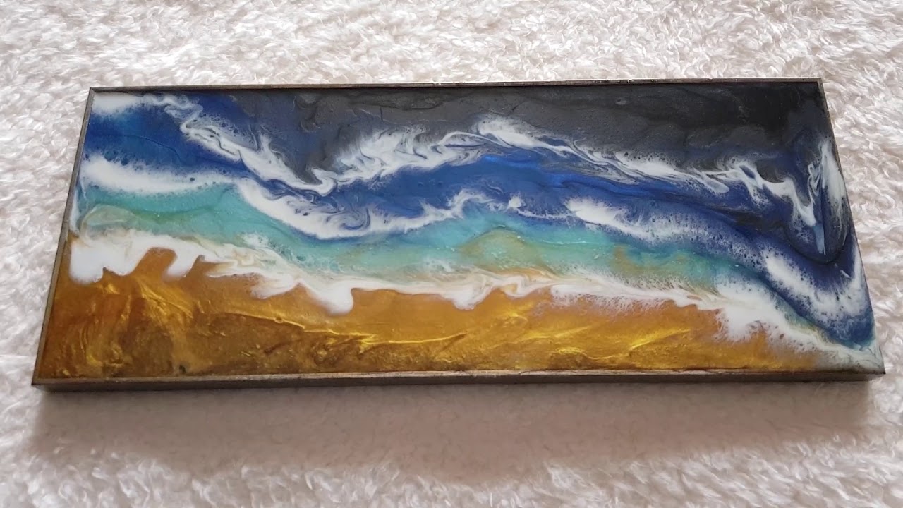 Resin Art Beach to Ocean with Bastion Paint’s Pearl Pigments - YouTube