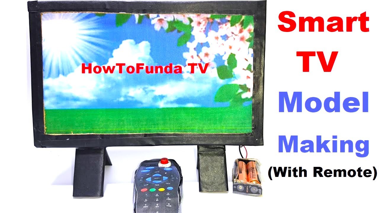 How to make LED TV at home Using Cardboard (LED television with remote ...