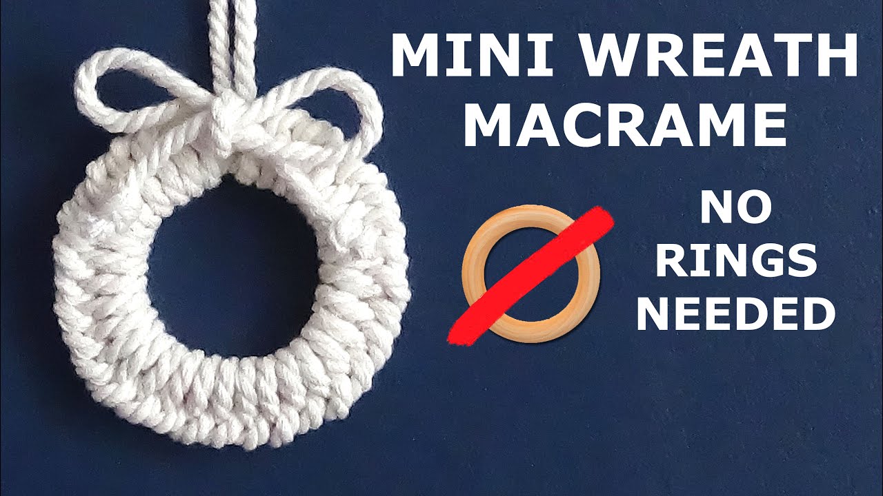 Macrame mini wreath | Macrame Christmas ornaments - YouTube
