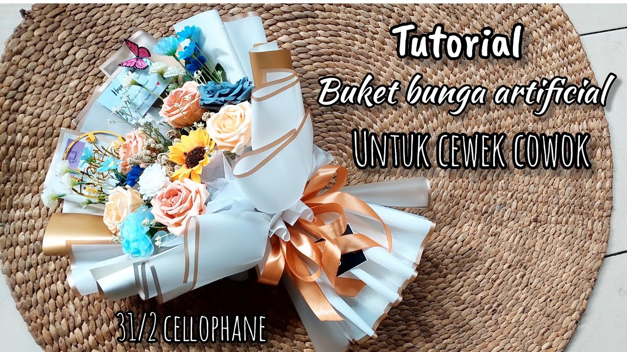 Tutorial buket bunga artificial untuk cewek cowok - YouTube