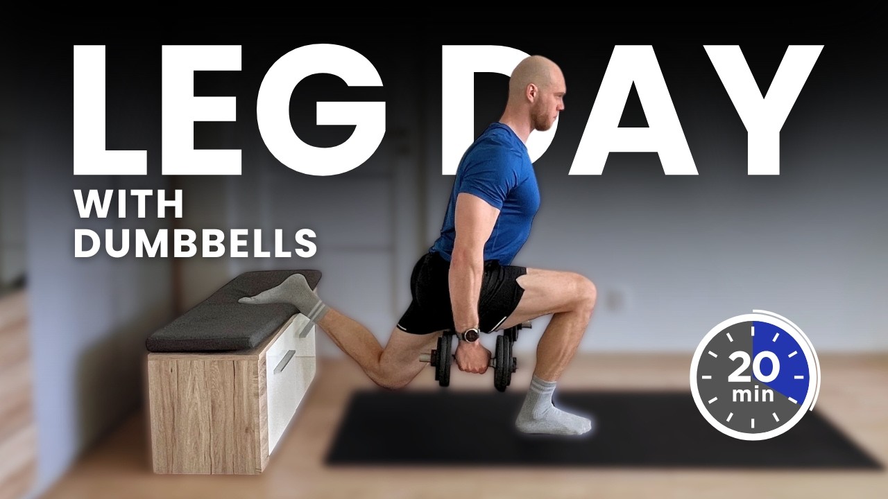 20 Min Dumbbell Legs & Abs Workout | Build Muscle at Home - YouTube