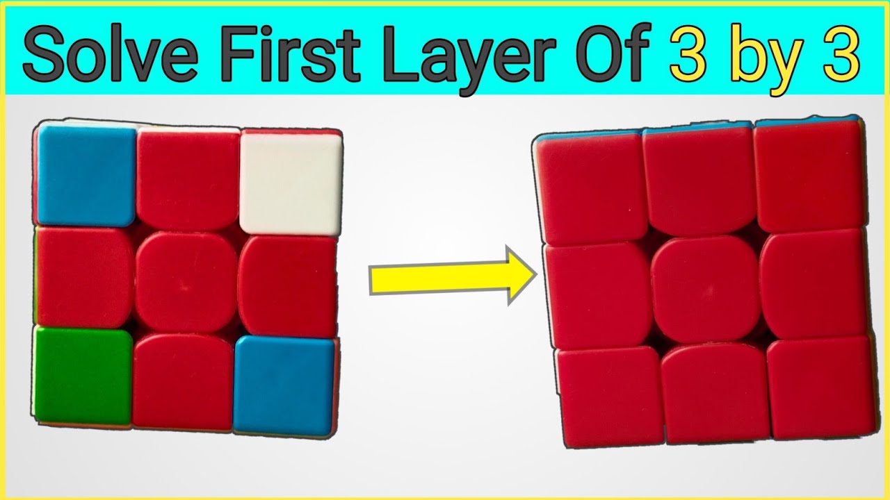 How To Solve A 3 by 3 Rubik's Cube || 💎 How To Make Plus On Rubik Cube ...