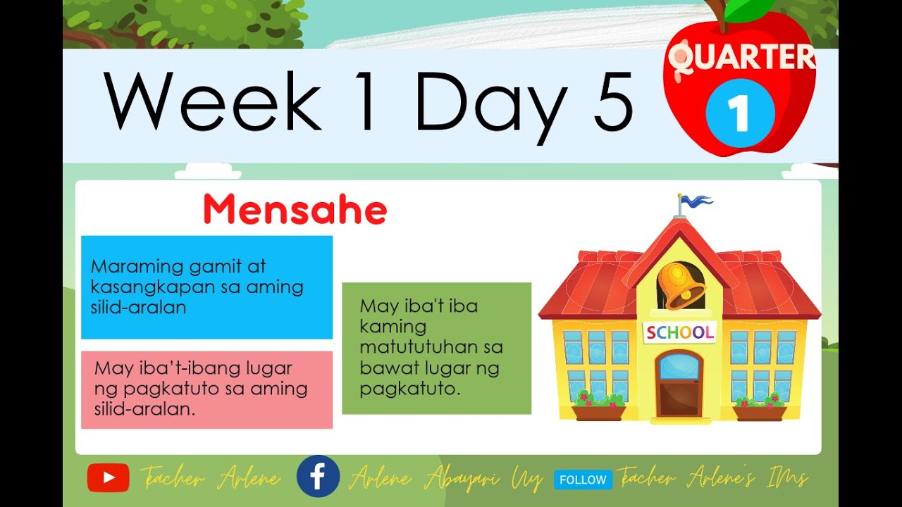 Matatag Kinder Week 1 Day 5 Quarter 1 - YouTube