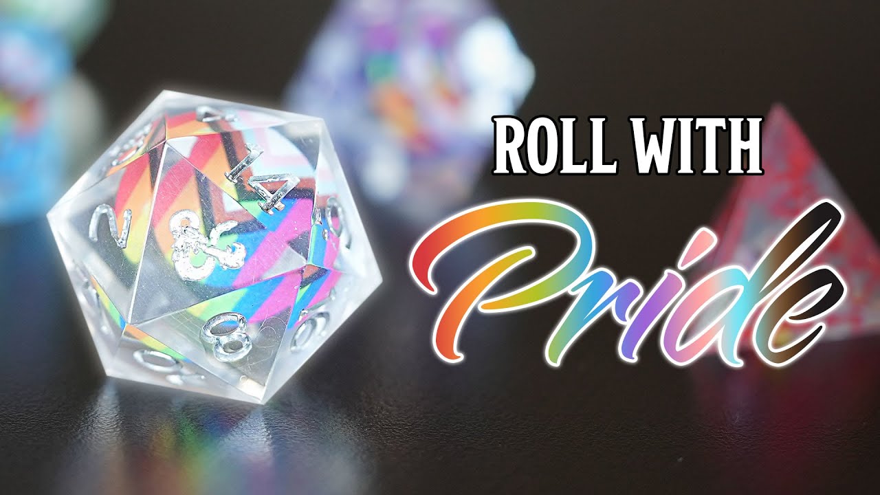 Dungeons & Dragons Progress Pride 7-Piece Polyhedral RPG Dice Set ...