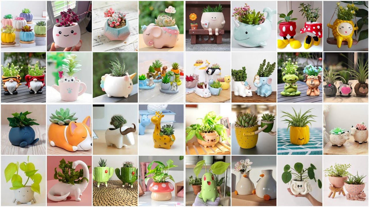 40+ Creative & Cute Mini Flower Pot Design Ideas | Easy Plant Decor ...