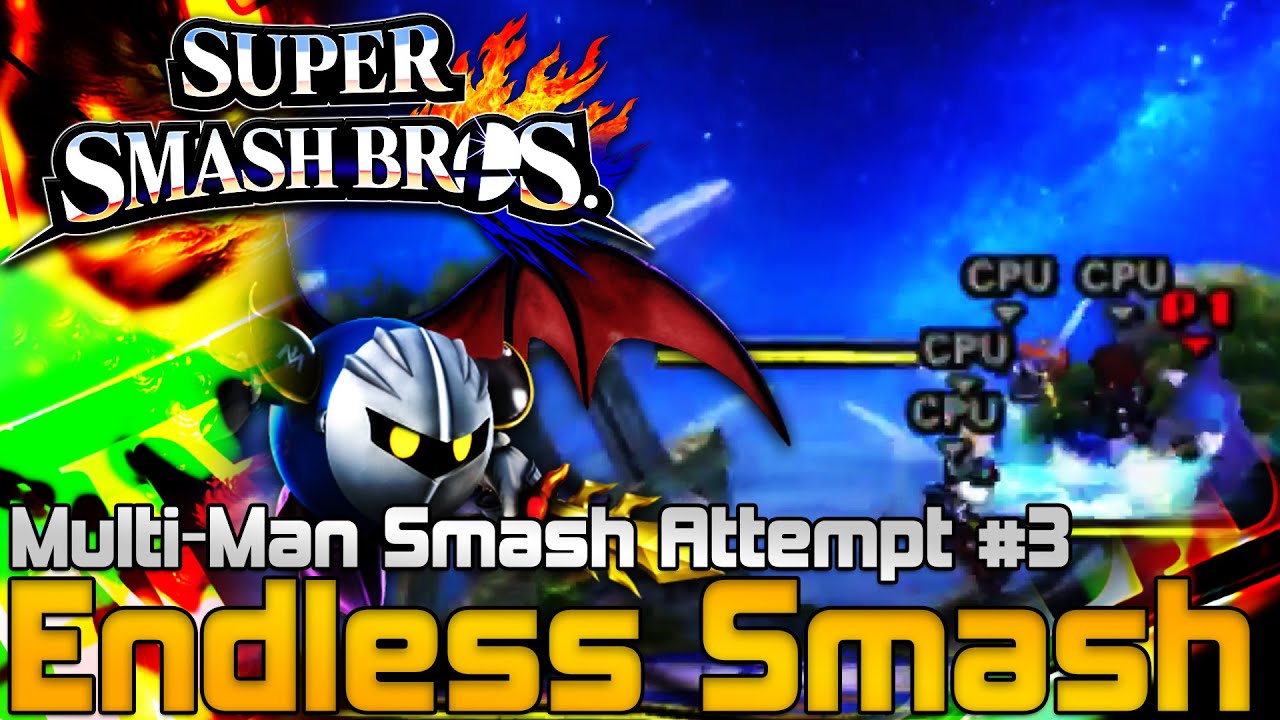 Super Smash Bros. 3DS Multi Man Smash: Endless Smash #3 - Meta Knight ...