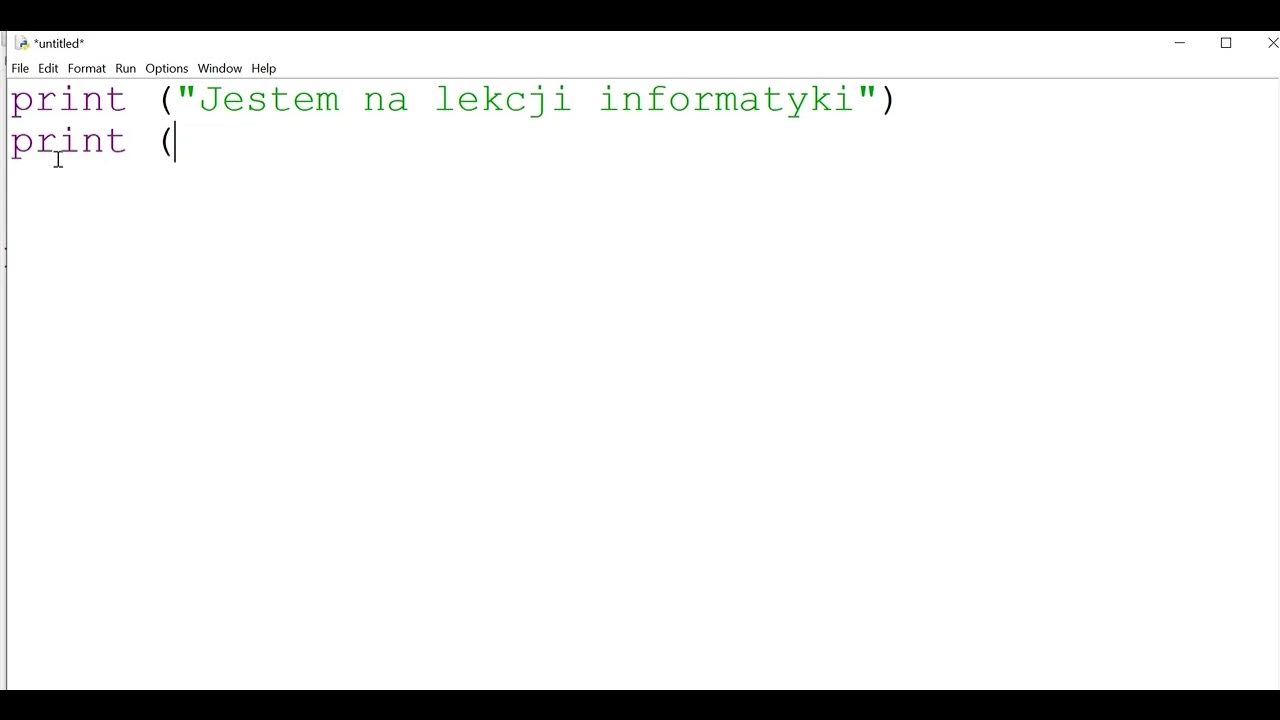 Python - Wyświetlamy napisy na ekranie w trybie skryptowym - YouTube