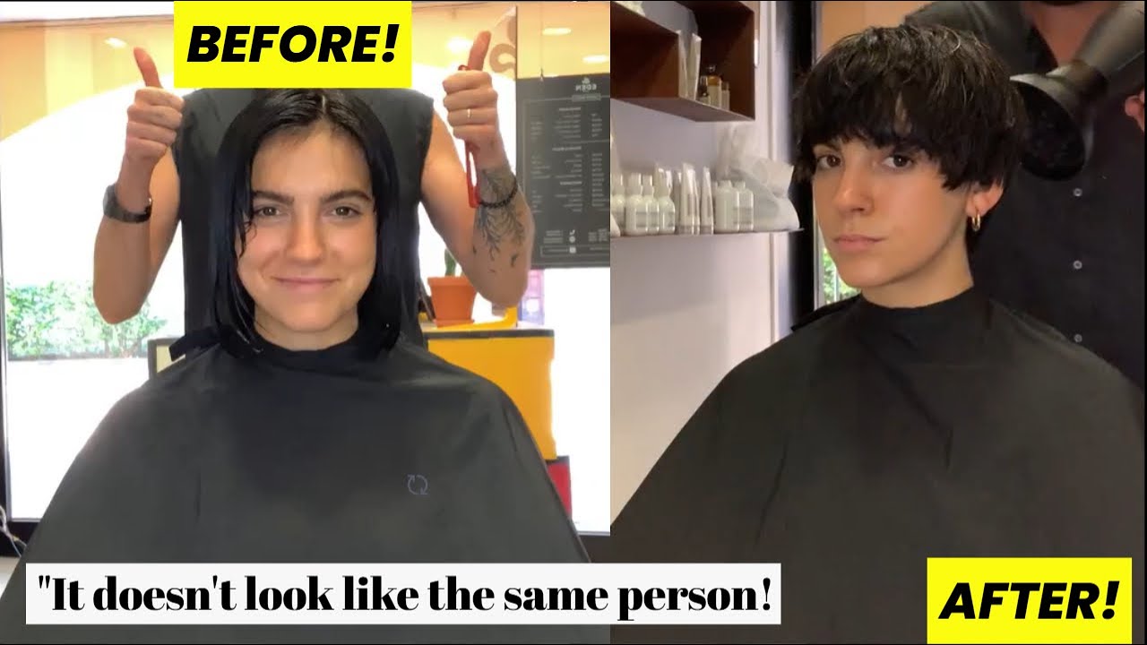 SHE DID IT! Watch Her Go From Long Bob To Edgy PIXIE CUT! (Detailed ...