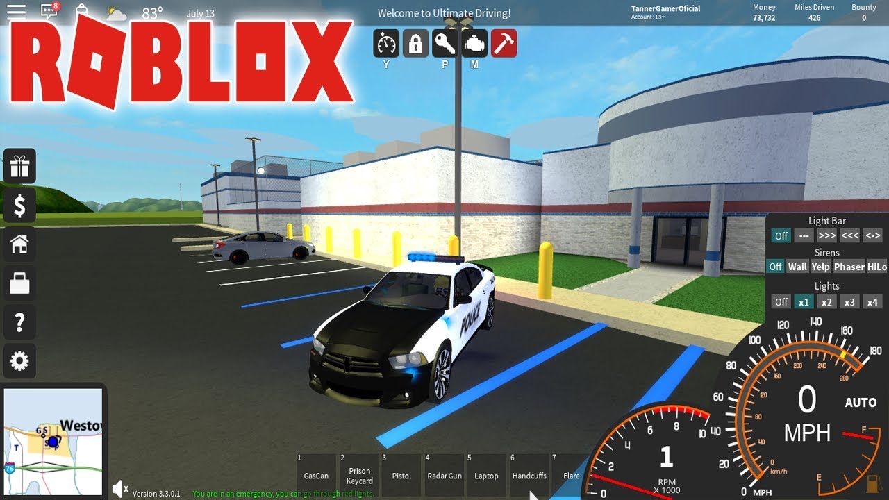 Roblox: Ultimate Driving Westover Islands #02 - Trabalhando de policial ...