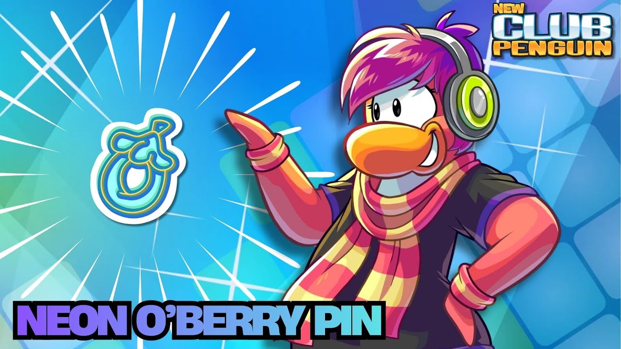 NEON O'BERRY PIN LOCATION | New Club Penguin - YouTube