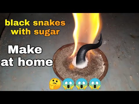 How to make black snakes with sugar & baking soda - YouTube