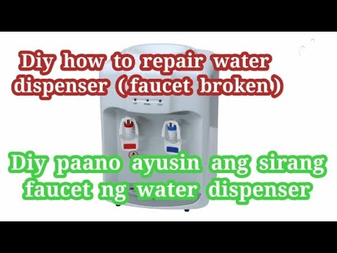 Diy how to repair water dispenser (replacement of faucet) - YouTube