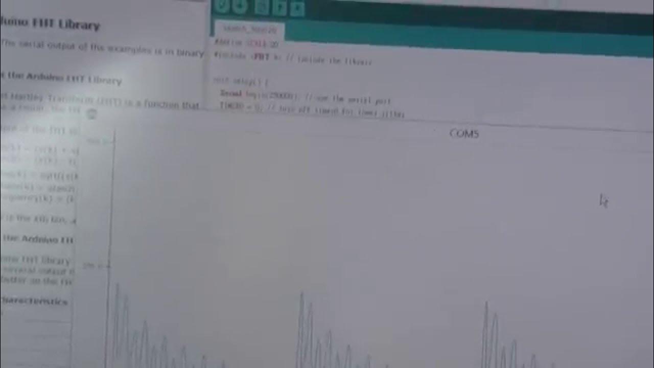 Arduino FHT Library test (real part FFT) - YouTube