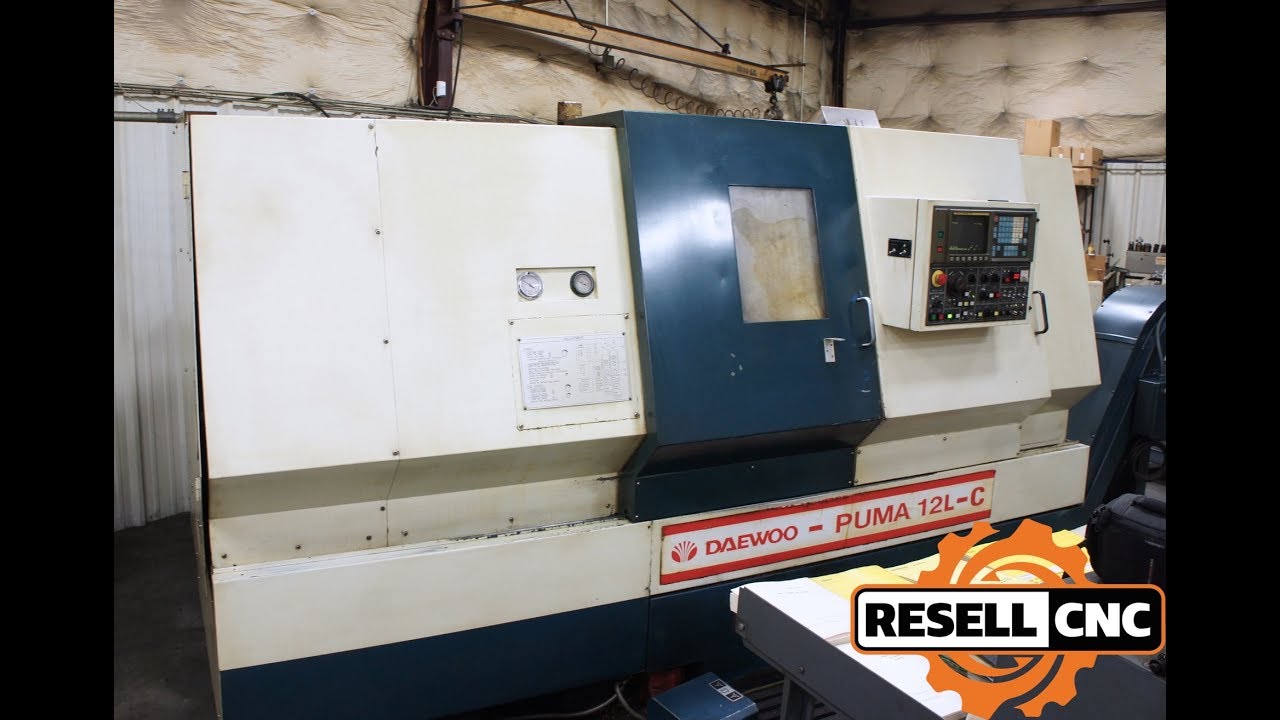 1996 Daewoo Puma 12L-C CNC Turning Center - YouTube